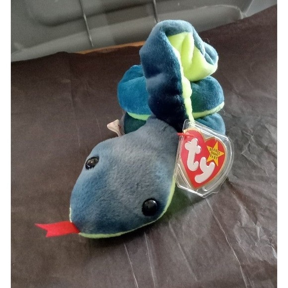 Toys | Ty Beanie Babies Hissy The Snake | Poshmark